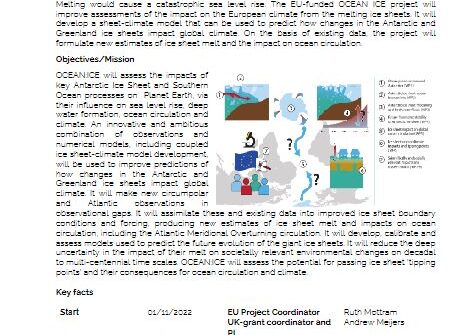 Factsheets and Infographics - OCEAN:ICE